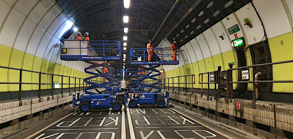 Dartford Tunnel, Trico Vitreous Enamel Cladding During Installation